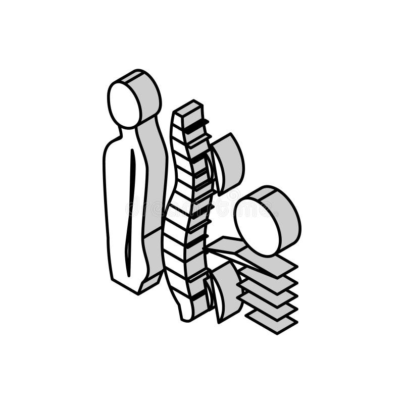 Spondyloarthropathies Health Problem Isometric Icon Vector Illustration ... Spondyloarthropathies Health Problem Isometric Icon Vector Illustration ...