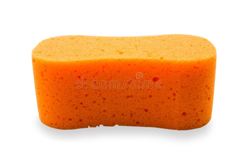 Sponge stock photo. Image of shower, orange, bath, cleaning - 25305156