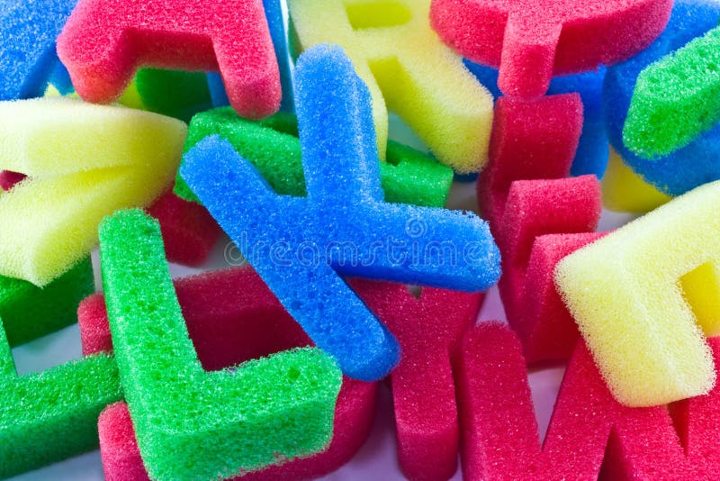 Sponge Alphabet Letters Stock Photo - Image: 27427300