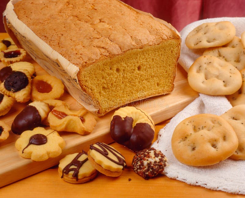 Sponge, Biscuits and Crackers Stock Photo - Image of baked, pastries ...