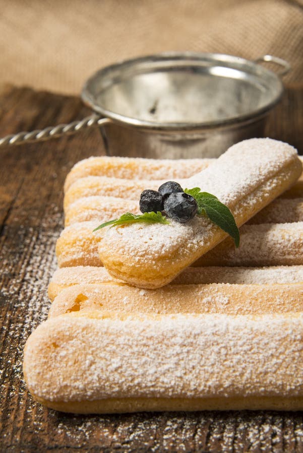 Sponge Biscuits - Ladyfinger Savoiardi Stock Image - Image of bakery ...