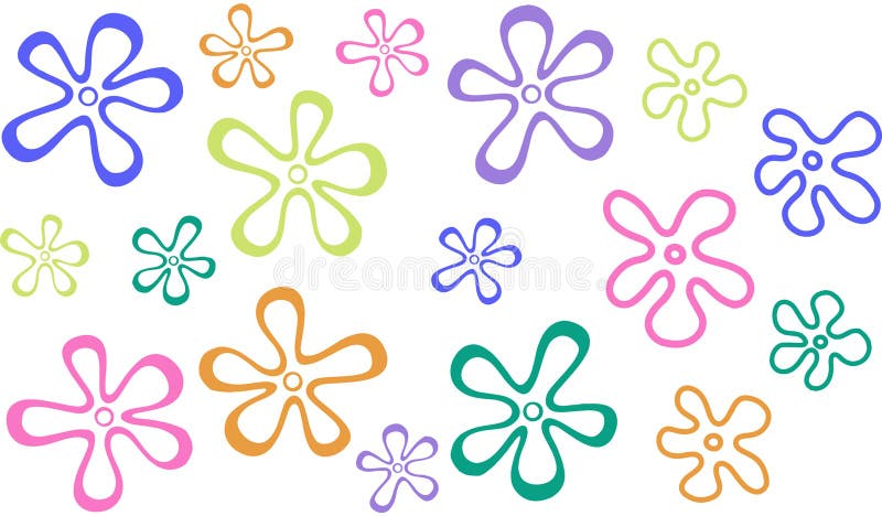 Sponge Bob Flowers Theme Animated Background Stock Vector ...