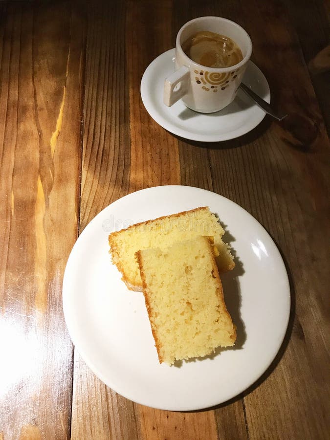 Sponge Cake and Cup of Coffee Stock Photo - Image of drink, life: 361005866