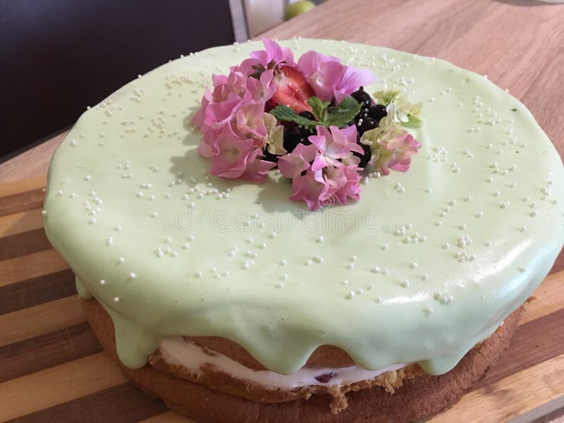 Dessert sponge cake stock photo. Image of sponge, decor - 122585294