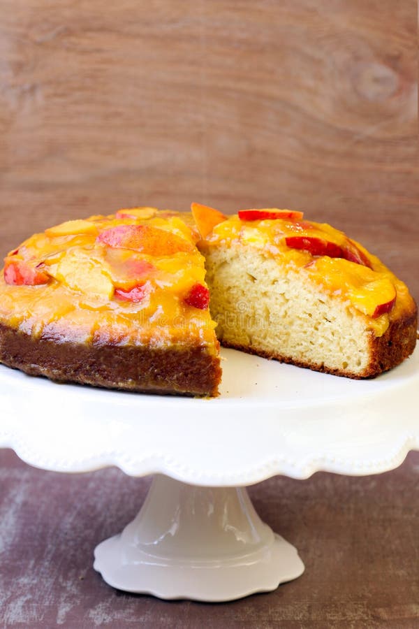 Sponge Cake with Peach Mousse Stock Photo - Image of food, slices: 31892686