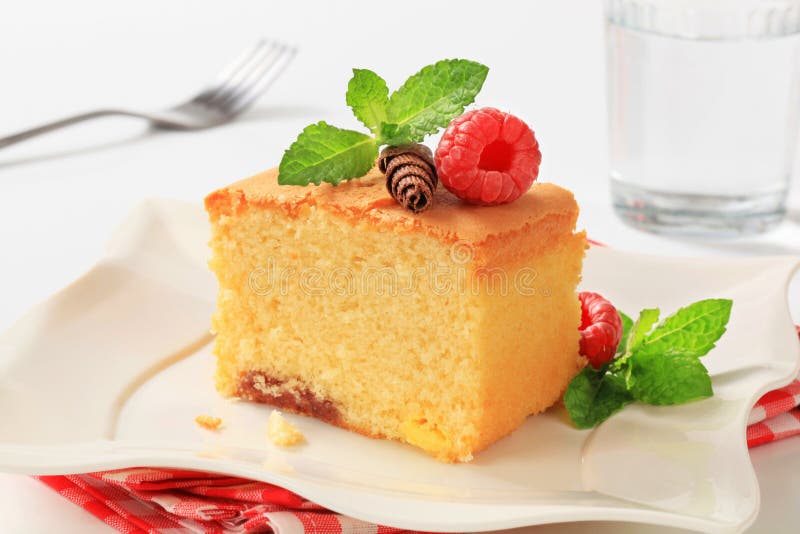Sponge cake stock image. Image of sweet, studio, plate - 60832579