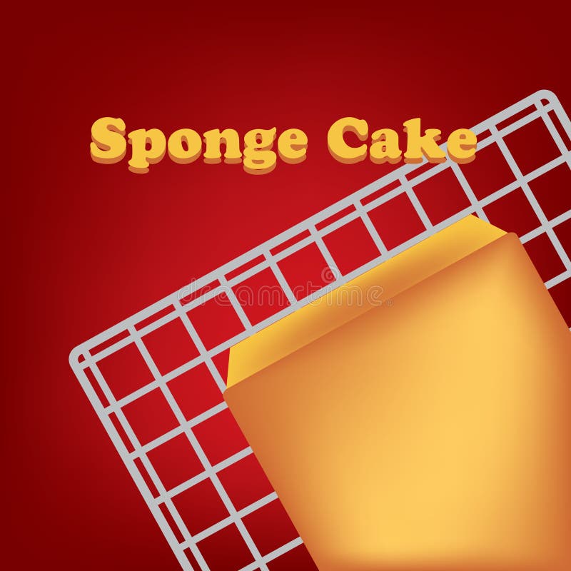 Sponge Cake poster stock vector. Illustration of design - 288120221