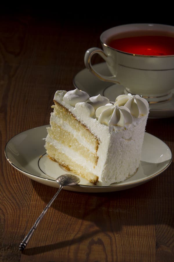 Sponge cake with tea stock photo. Image of brown, light - 61900210