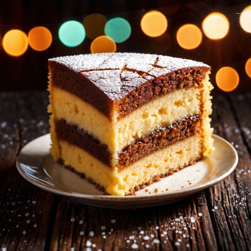 Sponge Cake , Traditional Popular Sweet Dessert Cake Stock Illustration ...