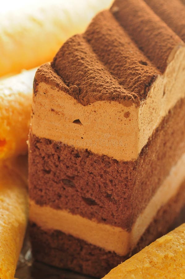 Sponge coffee cake stock photo. Image of coffee, macro - 33261136