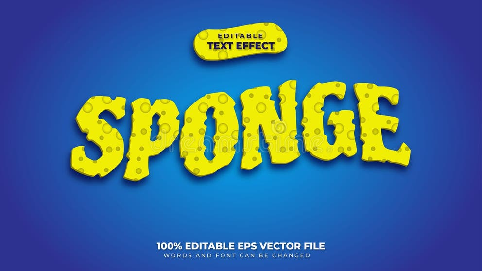 Sponge Text Effect, Editable Text Effect Stock Vector - Illustration of ...