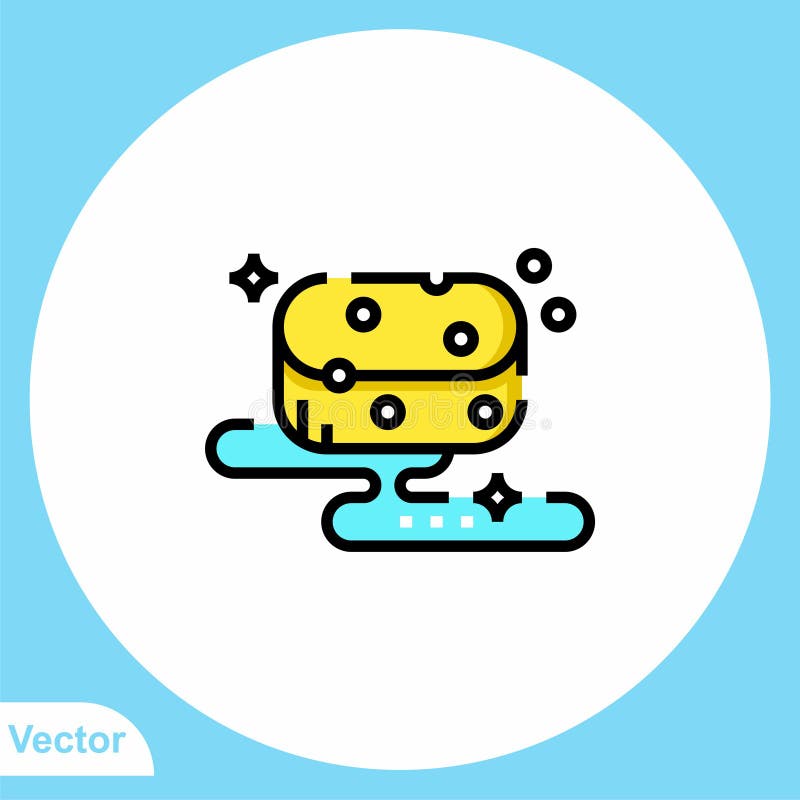 Sponge Flat Vector Icon Sign Symbol Stock Illustration - Illustration ...
