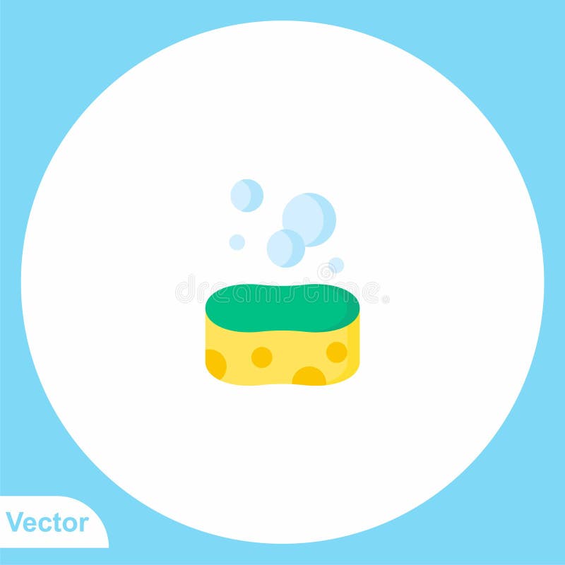 Sponge Flat Vector Icon Sign Symbol Stock Illustration - Illustration ...