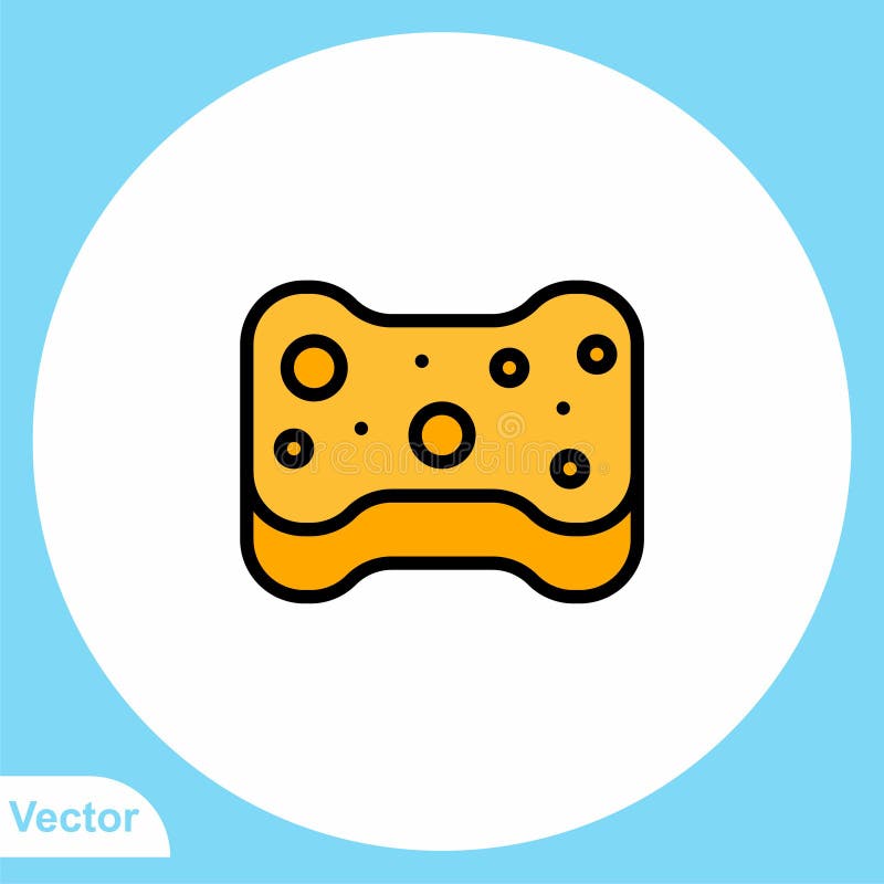Sponge Flat Vector Icon Sign Symbol Stock Vector - Illustration of ...