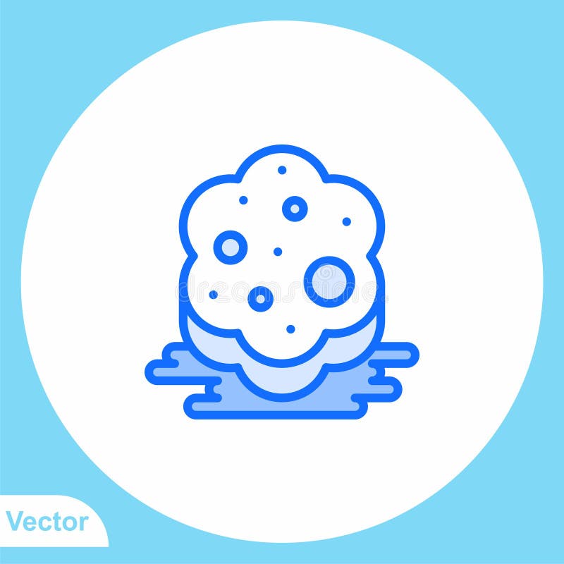 Sponge Flat Vector Icon Sign Symbol Stock Vector - Illustration of soap ...