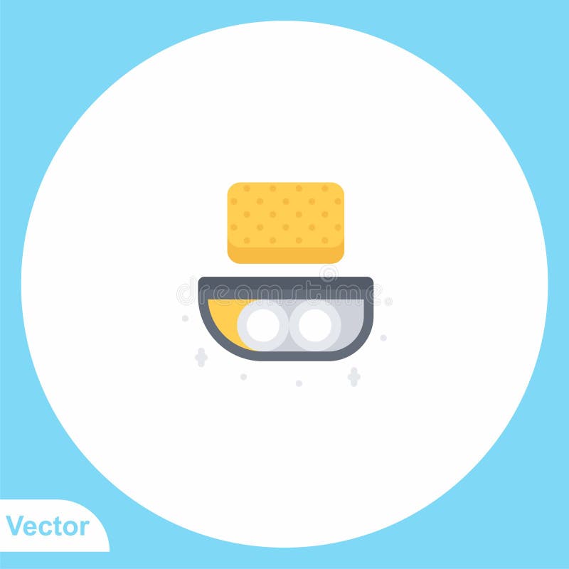 Sponge Flat Vector Icon Sign Symbol Stock Illustration - Illustration ...
