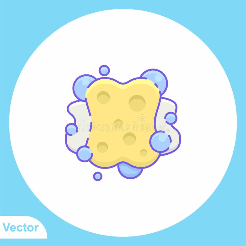 Sponge Flat Vector Icon Sign Symbol Stock Illustration - Illustration ...