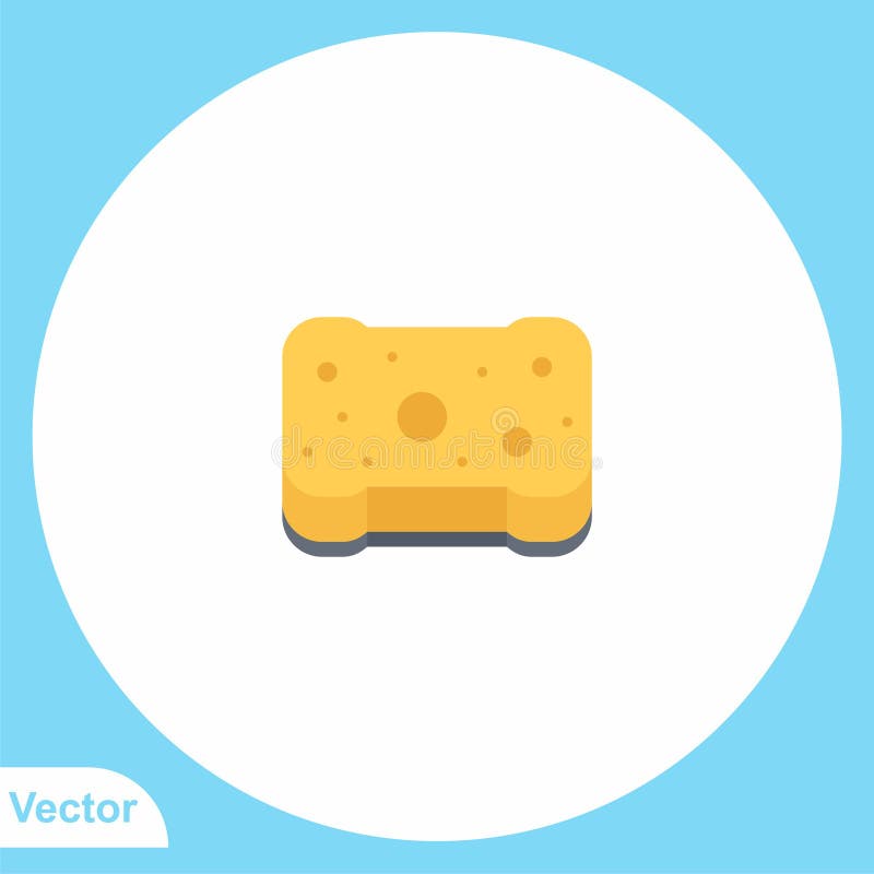 Sponge Flat Vector Icon Sign Symbol Stock Vector - Illustration of ...