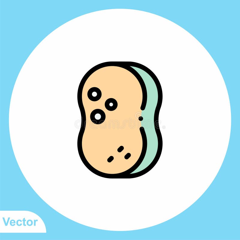 Sponge Flat Vector Icon Sign Symbol Stock Illustration - Illustration ...