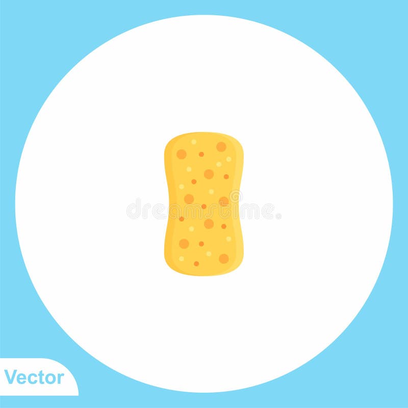 Sponge Flat Vector Icon Sign Symbol Stock Vector - Illustration of maid ...