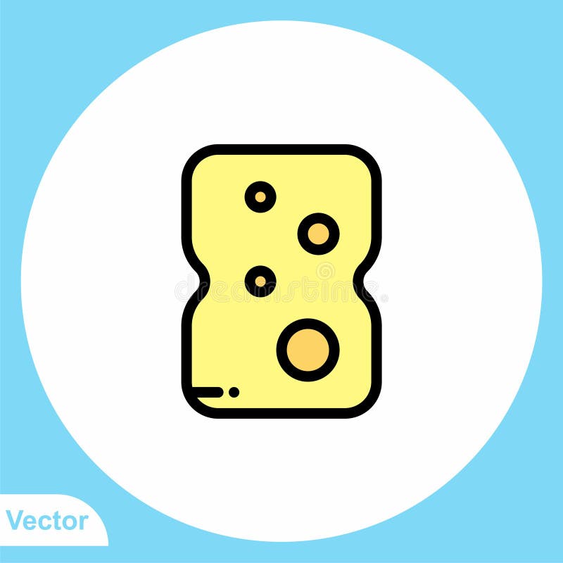 Sponge Flat Vector Icon Sign Symbol Stock Vector - Illustration of ...