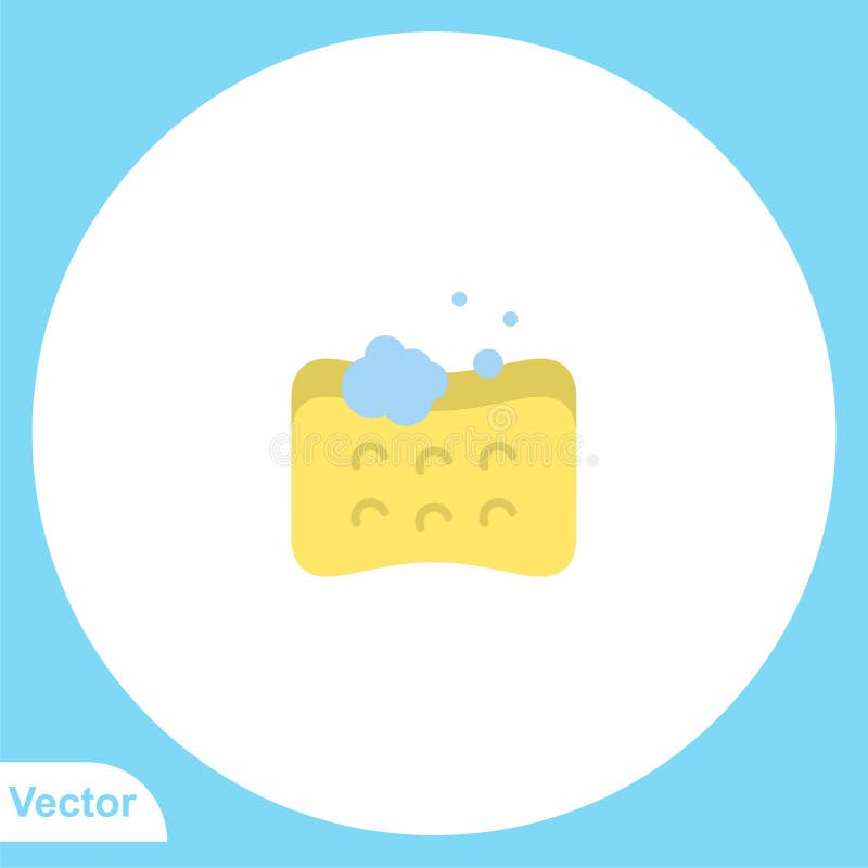 Sponge Flat Vector Icon Sign Symbol Stock Illustration - Illustration ...