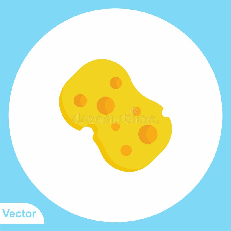 Sponge Flat Vector Icon Sign Symbol Stock Vector - Illustration of ...