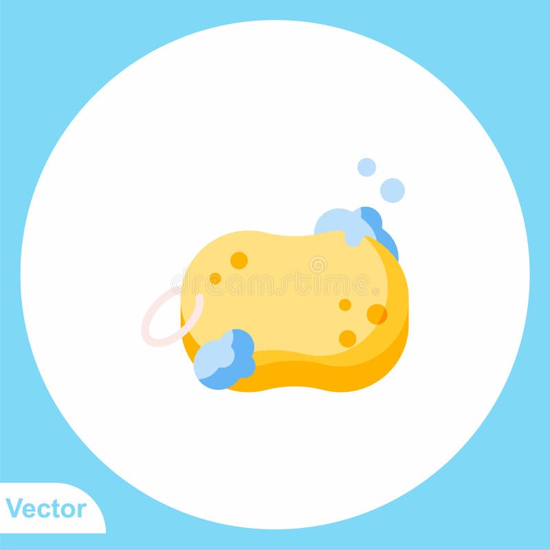 Sponge Flat Vector Icon Sign Symbol Stock Vector - Illustration of ...