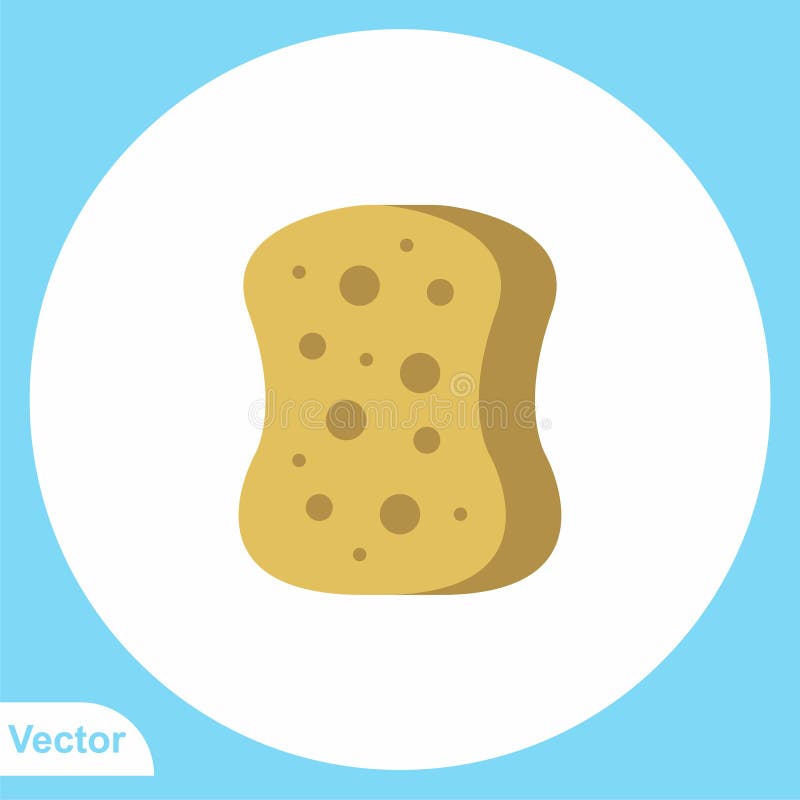 Sponge Flat Vector Icon Sign Symbol Stock Illustration - Illustration ...