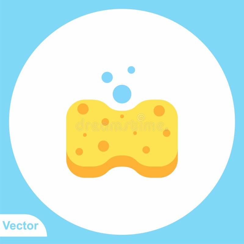 Sponge Flat Vector Icon Sign Symbol Stock Illustration - Illustration ...