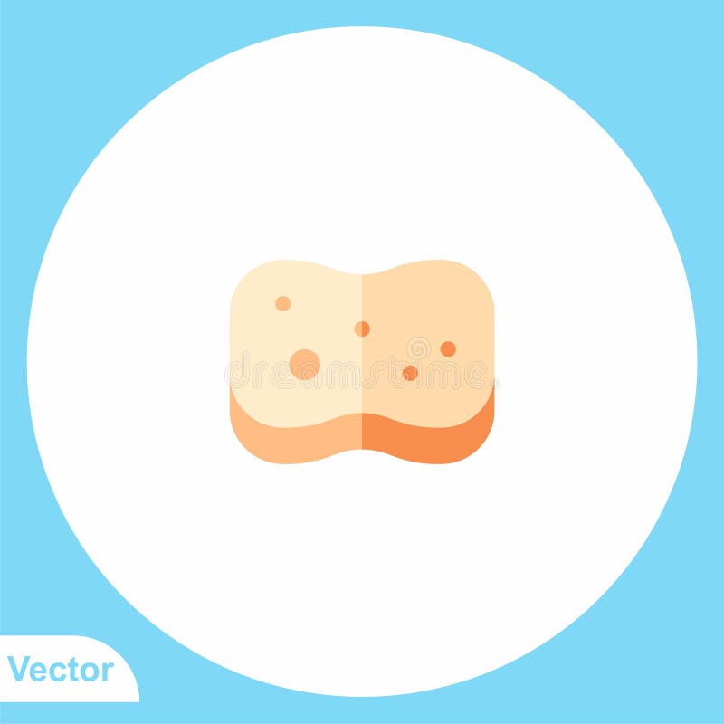 Sponge Flat Vector Icon Sign Symbol Stock Illustration - Illustration ...