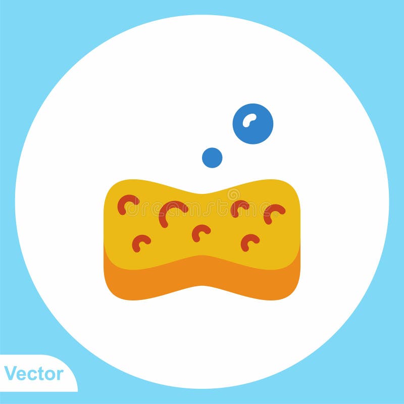Sponge Flat Vector Icon Sign Symbol Stock Illustration - Illustration ...