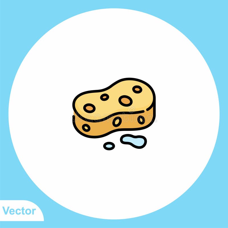 Sponge Flat Vector Icon Sign Symbol Stock Illustration - Illustration ...