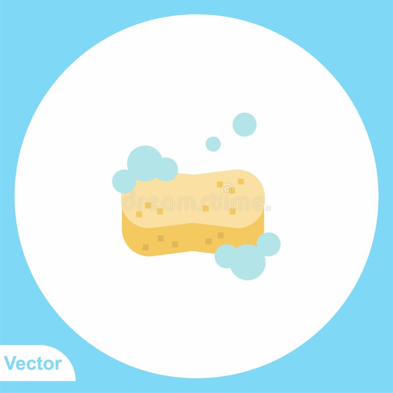 Sponge Flat Vector Icon Sign Symbol Stock Illustration - Illustration ...