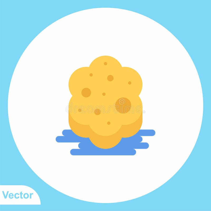 Sponge Flat Vector Icon Sign Symbol Stock Illustration - Illustration ...