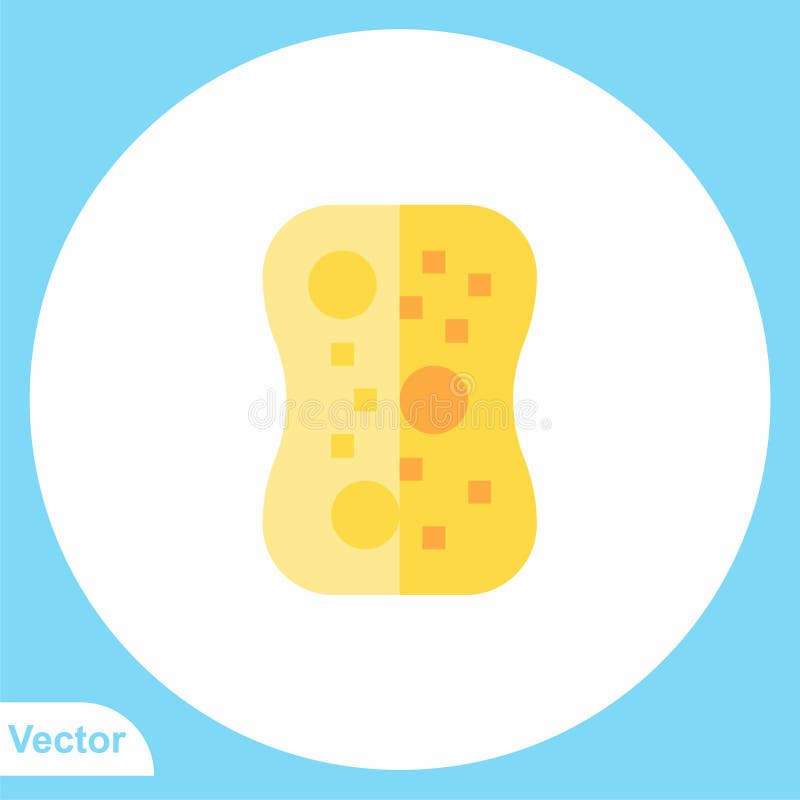 Sponge Flat Vector Icon Sign Symbol Stock Illustration - Illustration ...