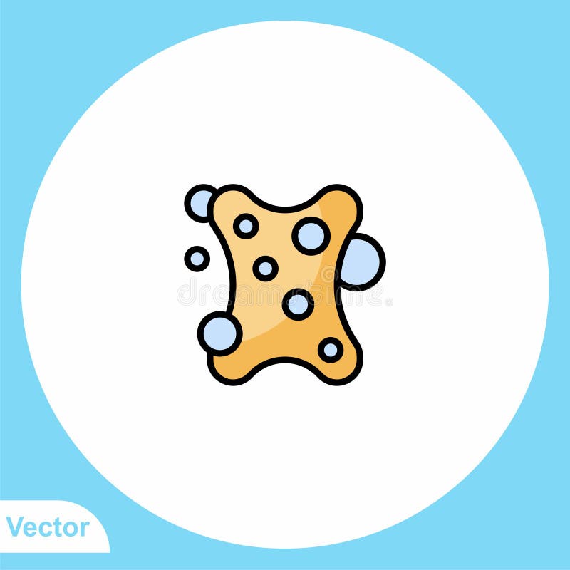 Sponge Flat Vector Icon Sign Symbol Stock Vector - Illustration of ...