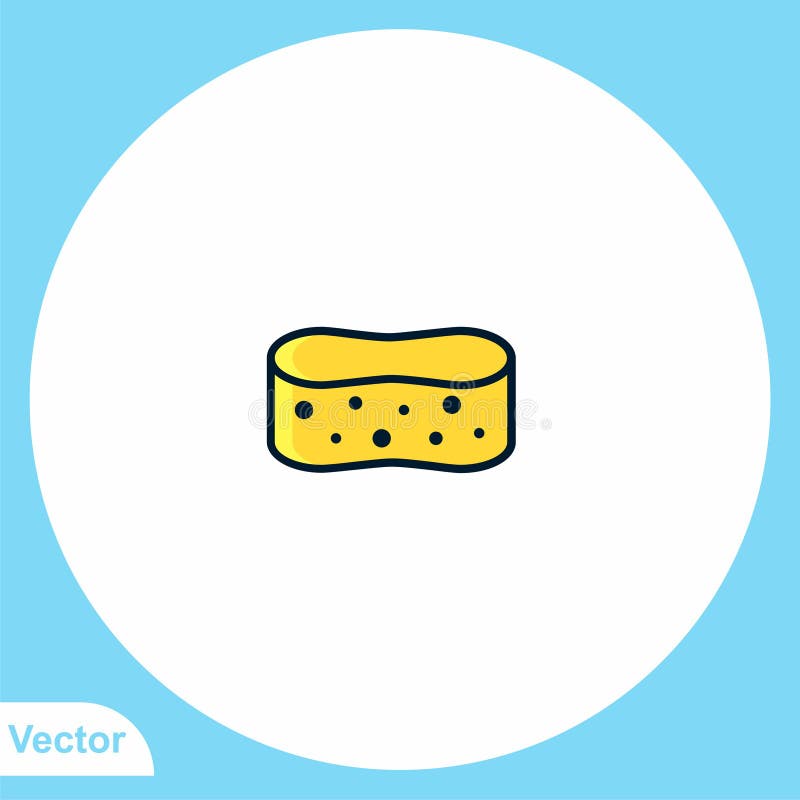 Sponge Flat Vector Icon Sign Symbol Stock Illustration - Illustration ...
