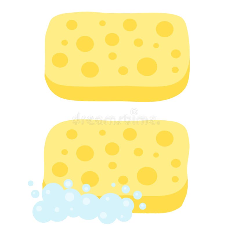 Cartoon Soap Sponge Yellow Stock Illustrations – 209 Cartoon Soap ...