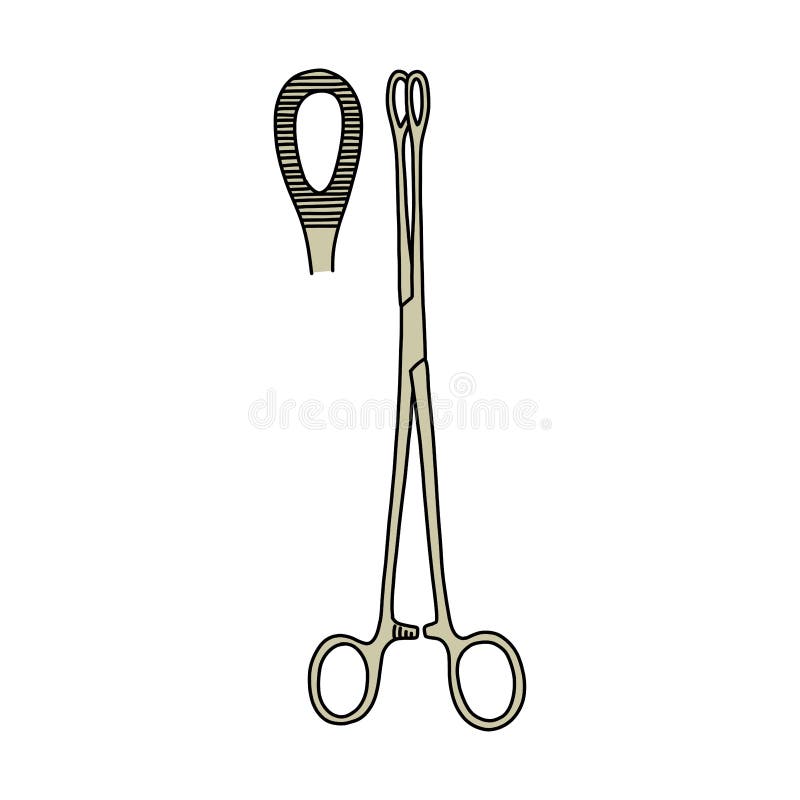 Sponge Forceps Doodle Icon, Vector Color Line Illustration Stock Vector ...