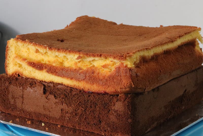 Whole Layer Sponge before Decorating Stock Photo - Image of cream ...