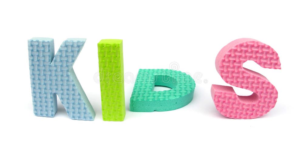 Sponge Letters Spelling Kids Stock Image - Image of letters, white ...