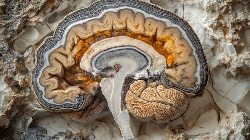 Sponge-like Brain Slice, Full of Depth Stock Illustration ...