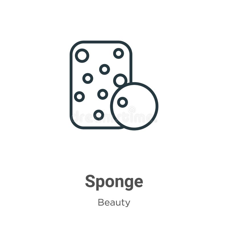 Sponge Outline Vector Icon. Thin Line Black Sponge Icon, Flat Vector ...
