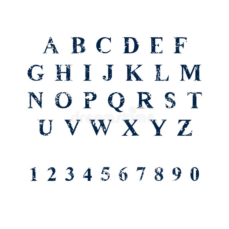 Sponge Print Grunge Font, Typography Vector Stock Vector - Illustration ...