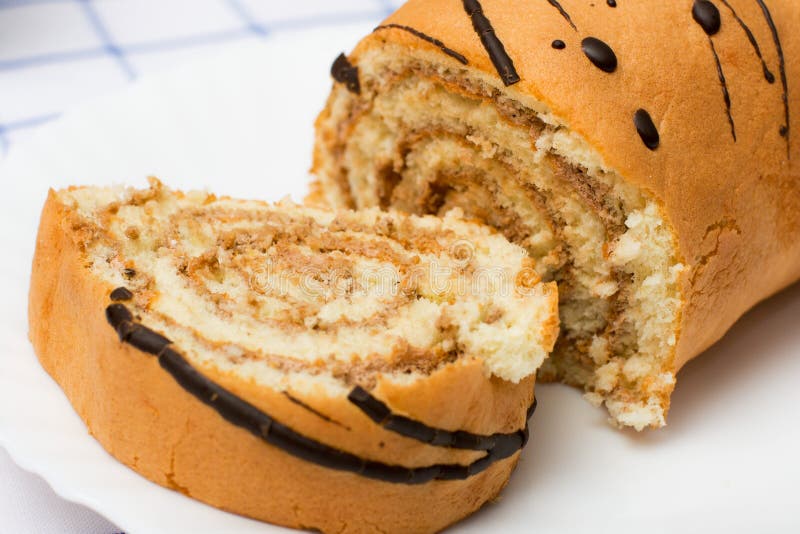 Sponge roll stock image. Image of gourmet, cooking, bakery - 66648195