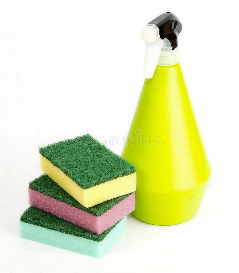 Sponge and spray stock photo. Image of equipment, housekeeping - 29142152