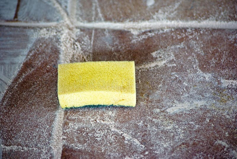 Sponge on tile stock photo. Image of tiled, closeup, dark - 10924188