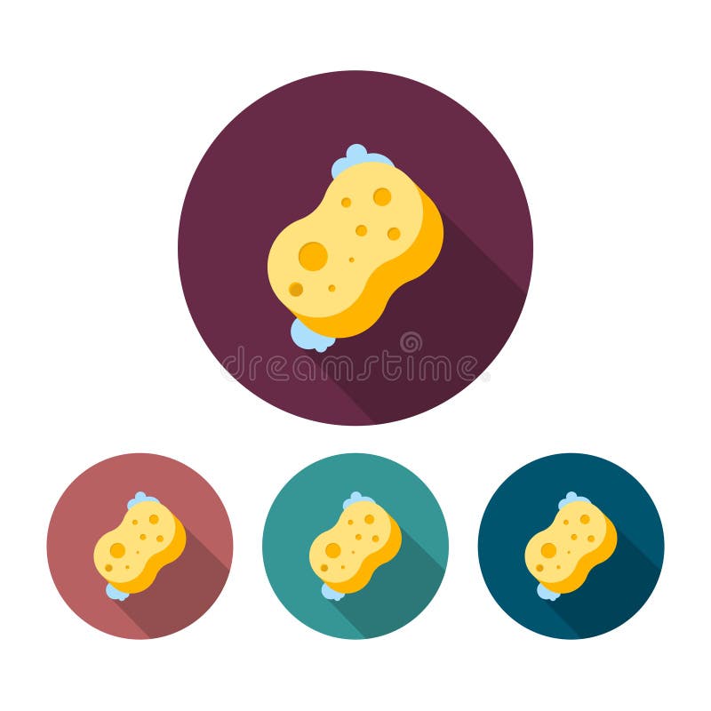 Sponge Vector Icon Symbol, Flat Design, Long Shadow, Eps10 Stock Vector ...