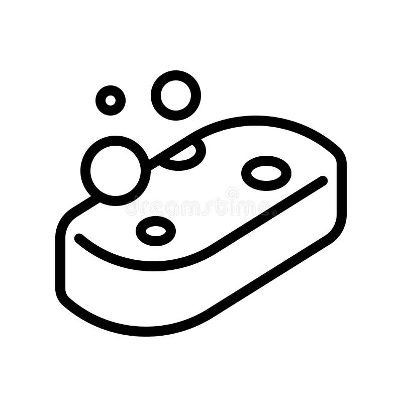 Sponge Vector Illustration, Hygiene Line Style Icon Stock Vector ...